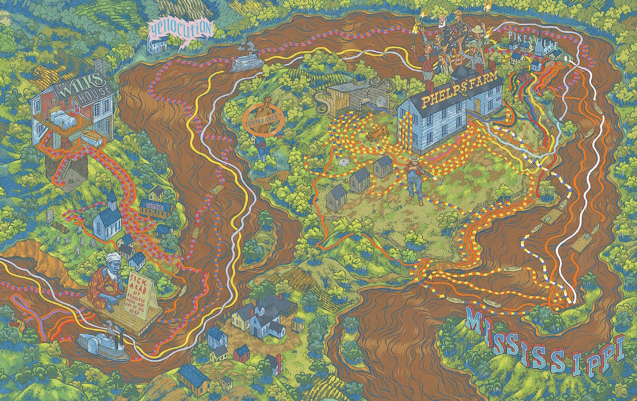 Literary Hub » Mapping Huckleberry Finn’s Mississippi River Journey