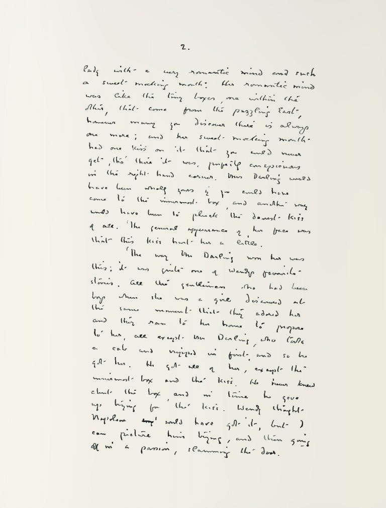 Literary Hub » J.M. Barrie’s Handwritten Manuscript of Peter Pan
