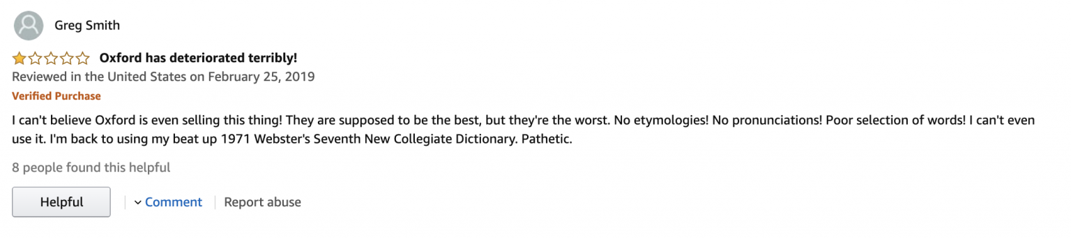 Literary Hub » The 30 Best One-Star Amazon Reviews of . . . The Dictionary