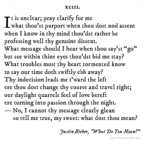 All your favorite pop songs reimagined as sonnets. ‹ Literary Hub