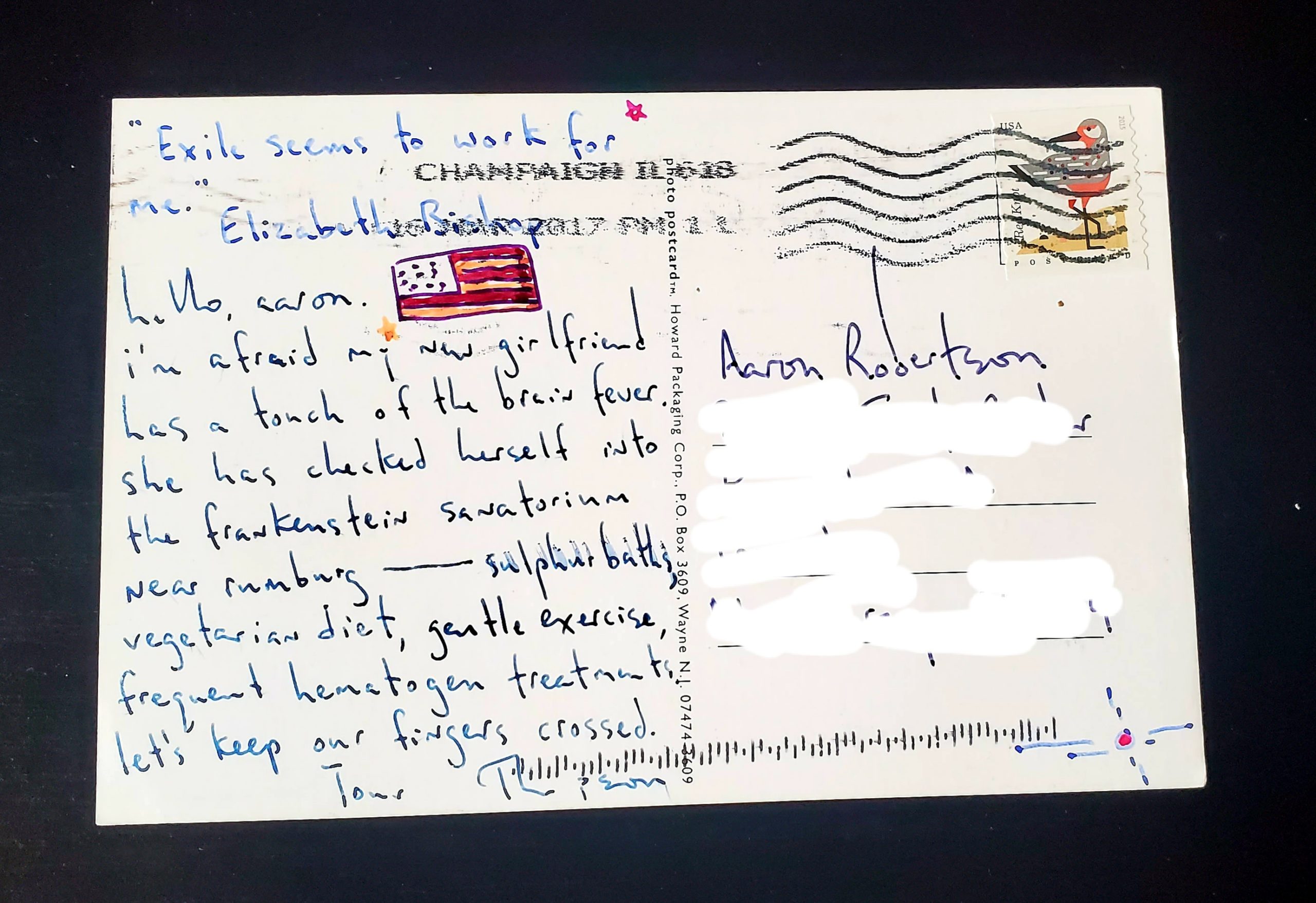 I have more than 600 postcards from a guy who made them into a literary ...