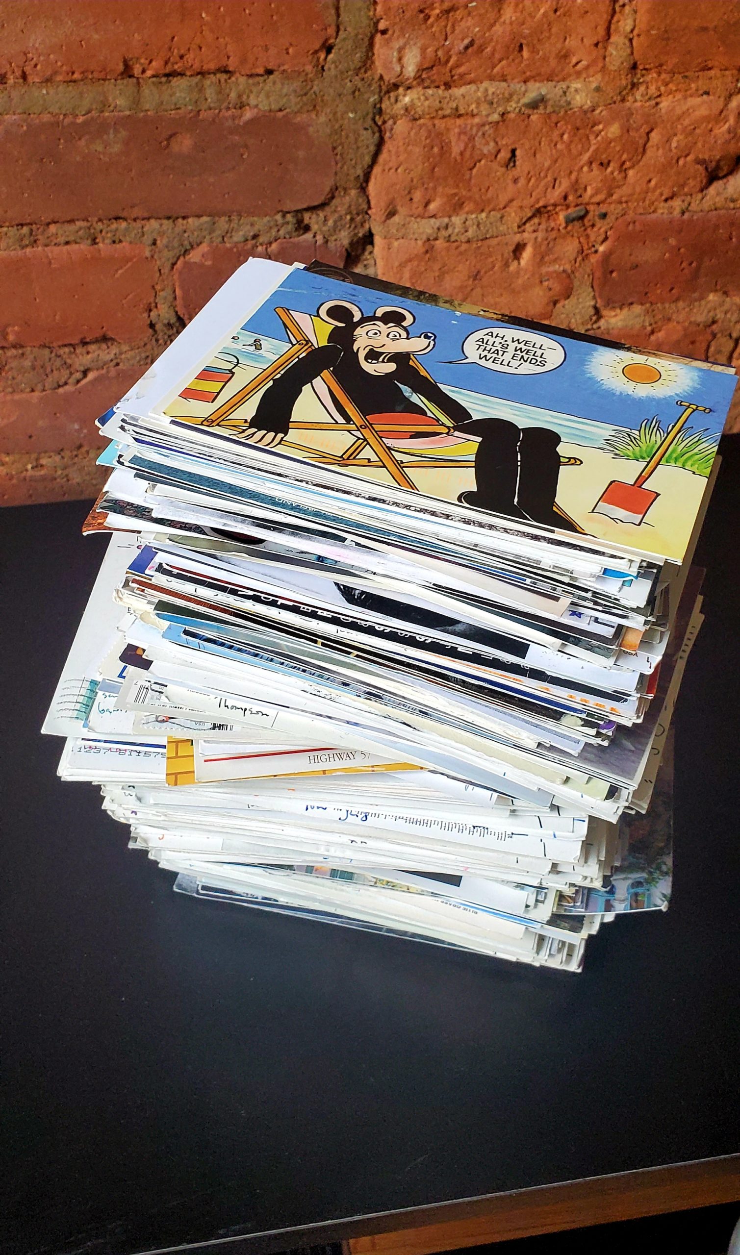 I have more than 600 postcards from a guy who made them into a literary ...