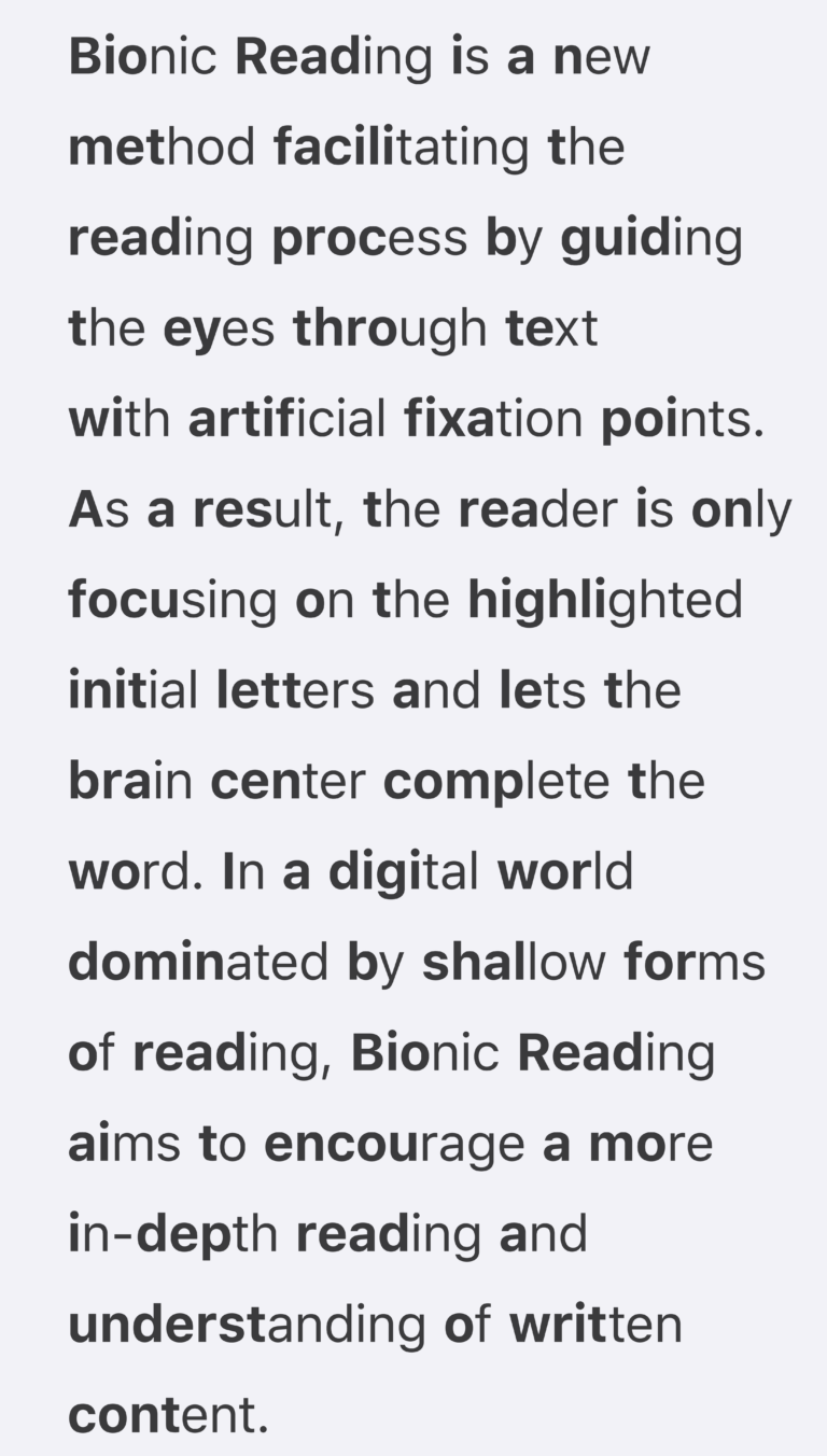 Literary Hub » Will this “bionic” font help you read faster?