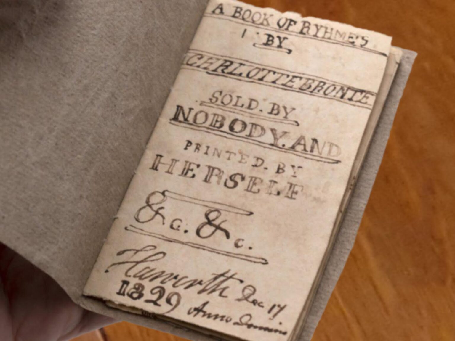 On publishing Charlotte Brontë’s miniature book of poems for the first ...