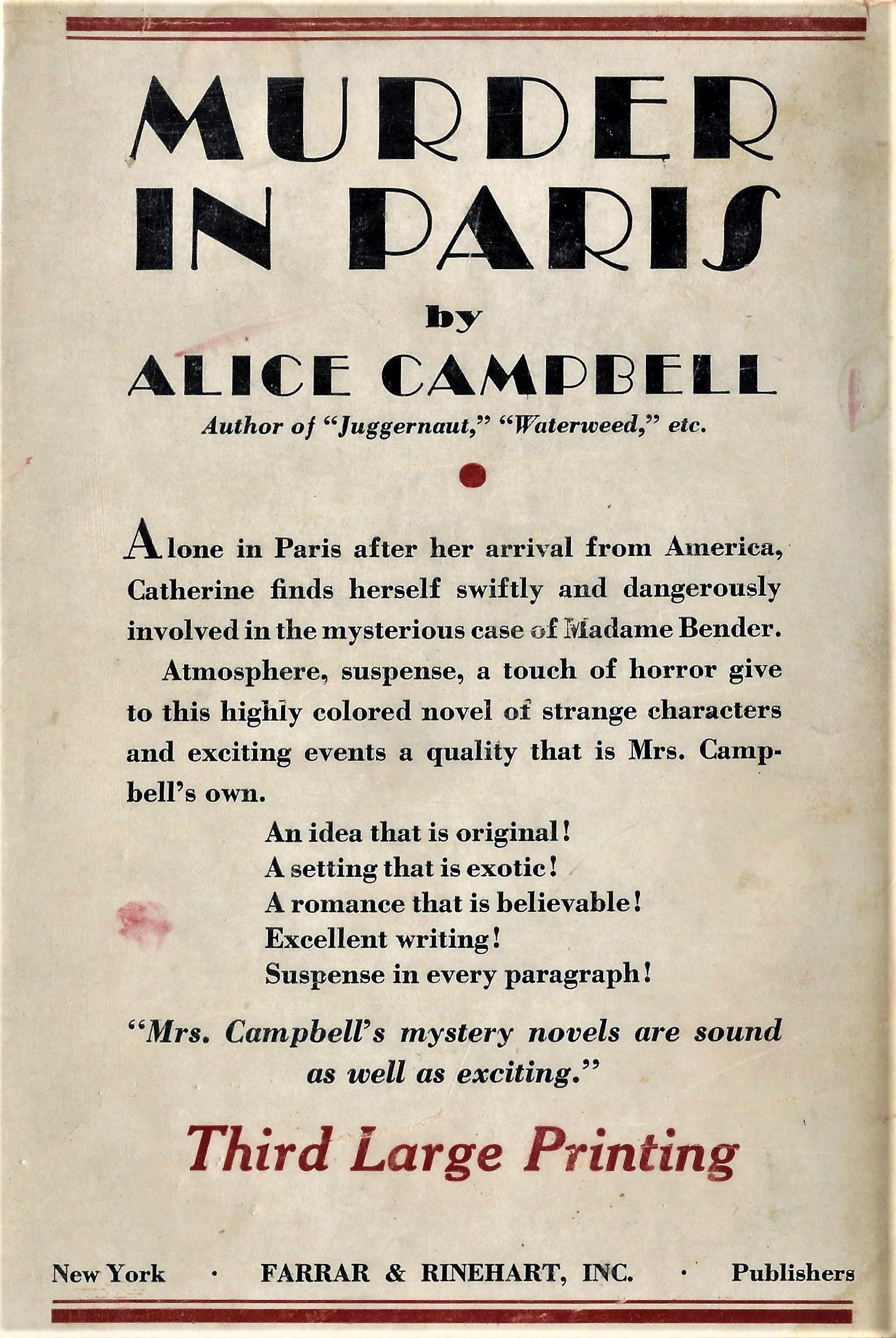 Alice in Murderland: On Crime Writer Alice Campbell ‹ CrimeReads